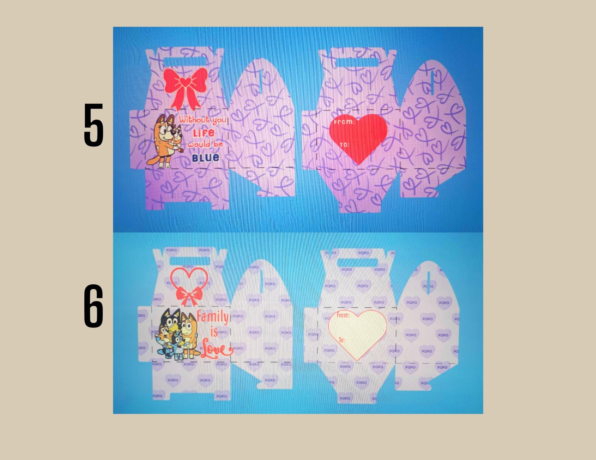 Bluey Valentine Boxes - Etsy