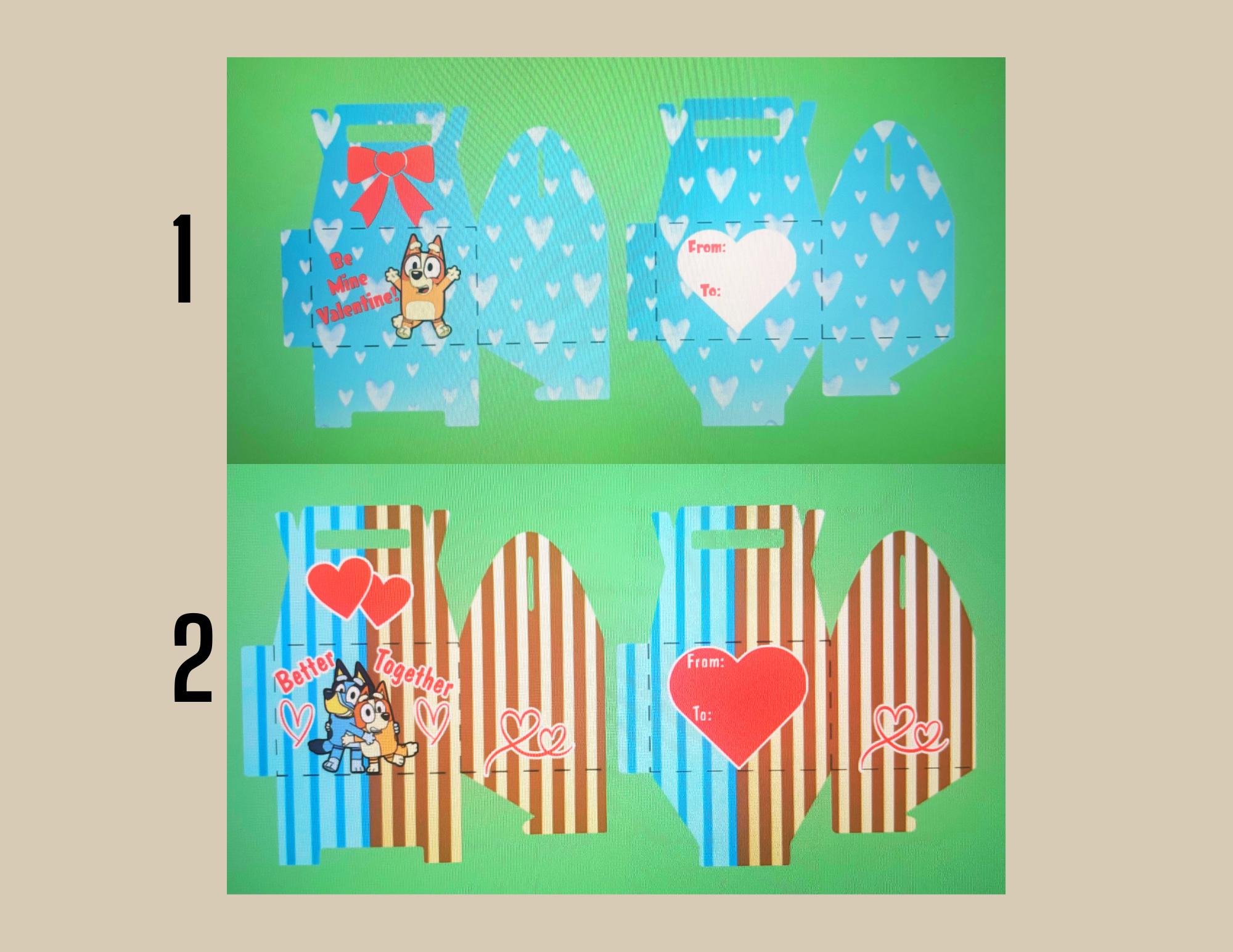 Bluey Valentine Boxes - Etsy