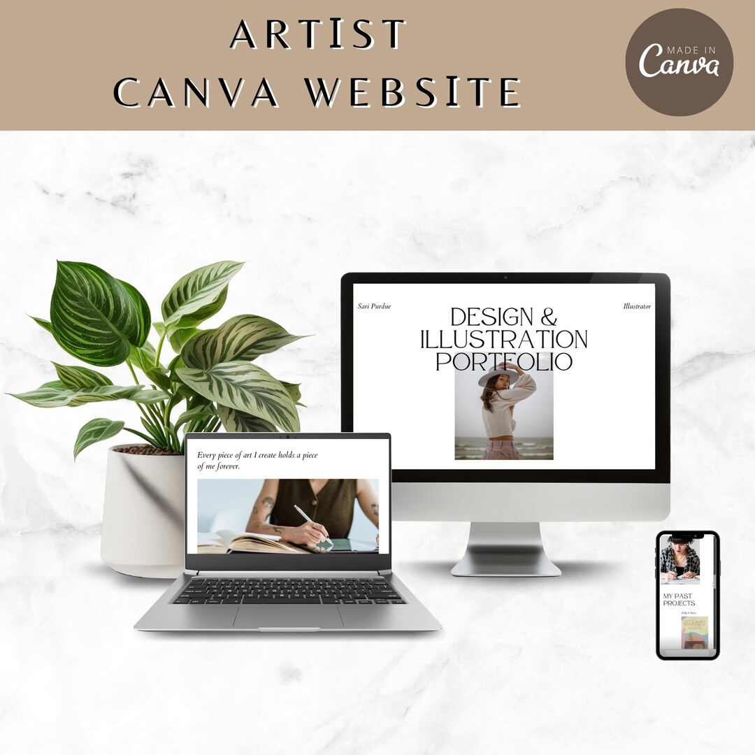 Artists Canva Website Template for Perfect for Portfolios, Galleries ...