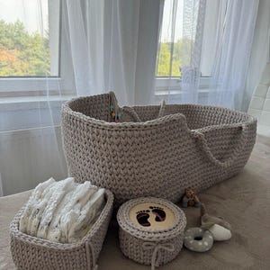 Rustic Nursery Storage Baskets Set - Diapers & Pacifiers - Etsy