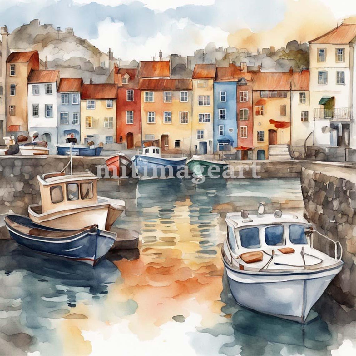 9 Harbour Scenes Clipart 9 Jpgs - High Quality Designs, Digital Print ...