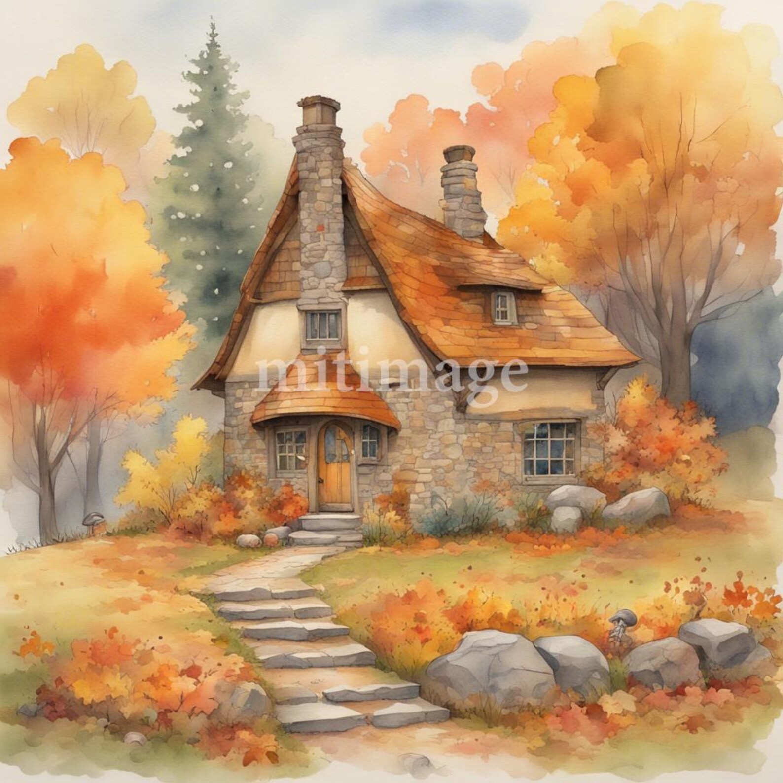 9 Autumn Fairy House Clipart 9 Jpgs - High Quality Designs, Digital ...