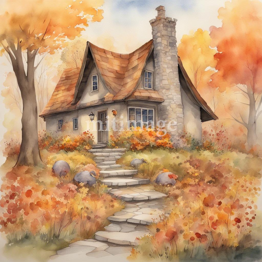 9 Autumn Fairy House Clipart 9 Jpgs - High Quality Designs, Digital ...