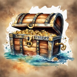10 Pirates Treasure Chests Clipart 10 Jpgs - High Quality Designs ...