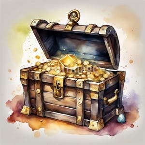 10 Pirates Treasure Chests Clipart 10 Jpgs - High Quality Designs ...