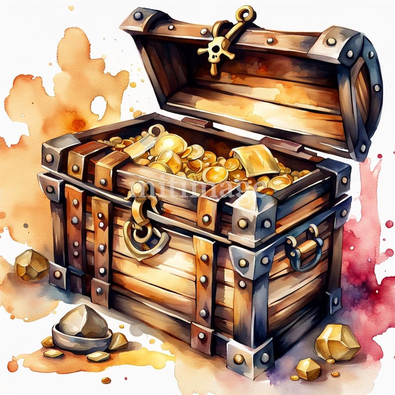 10 Pirates Treasure Chests Clipart 10 Jpgs - High Quality Designs ...