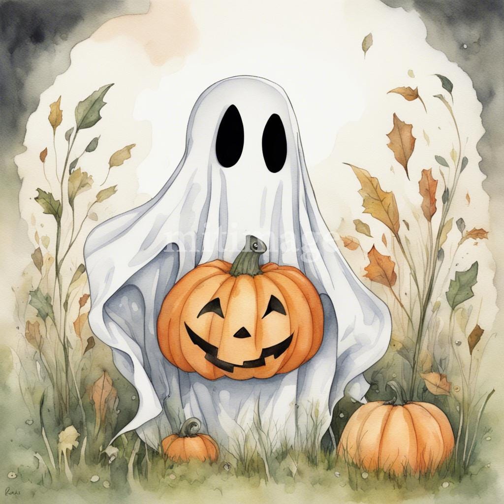 9 Halloween Ghost Clipart 9 Jpgs - High Quality Designs Digital Print ...