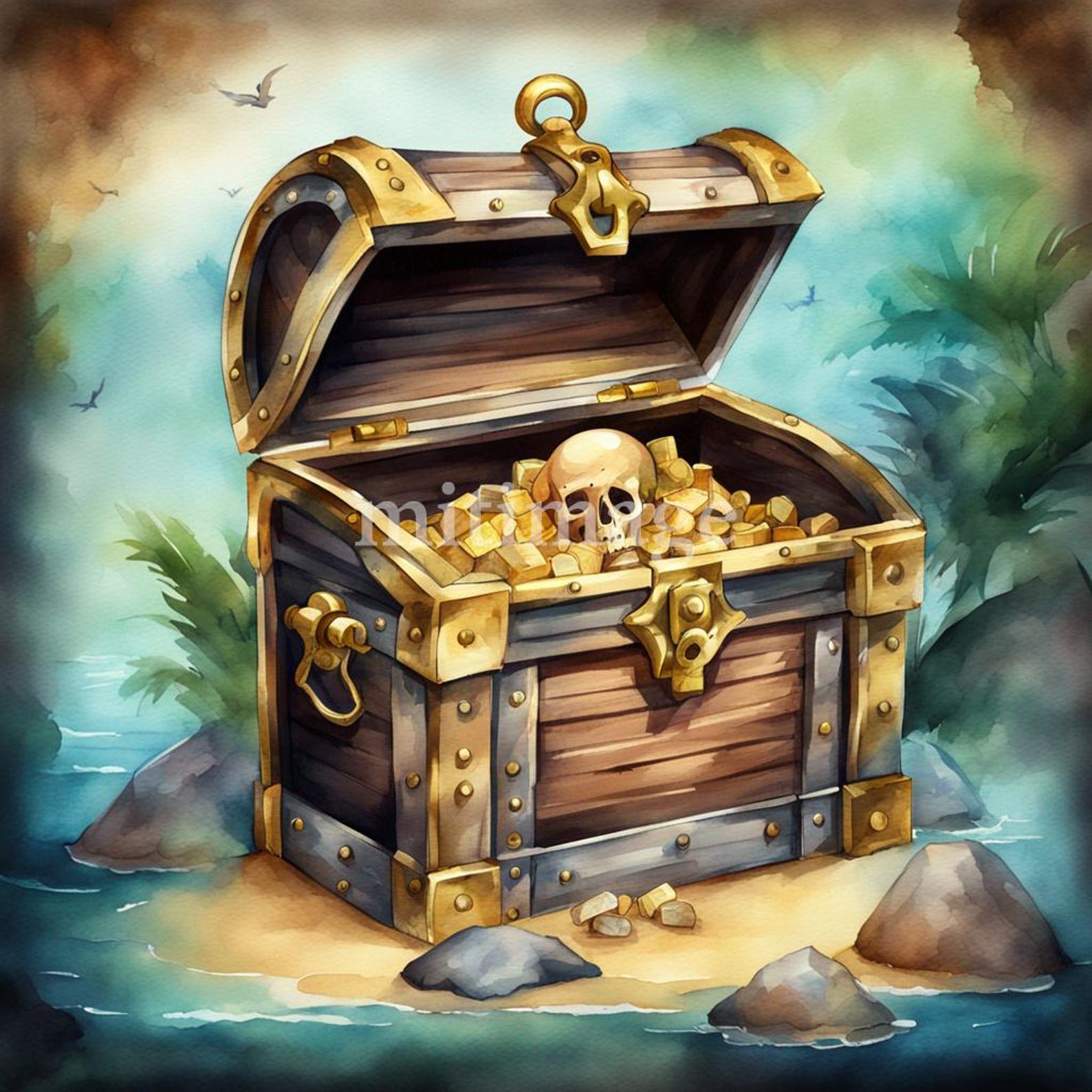 10 Pirates Treasure Chests Clipart 10 Jpgs - High Quality Designs ...