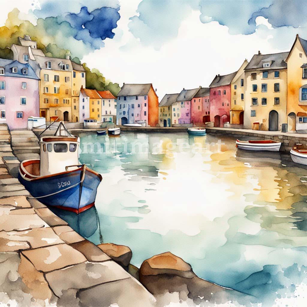 9 Harbour Scenes Clipart 9 Jpgs - High Quality Designs, Digital Print ...