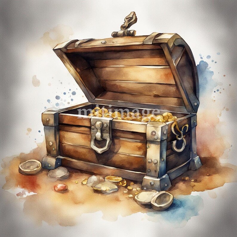 10 Pirates Treasure Chests Clipart 10 Jpgs - High Quality Designs ...