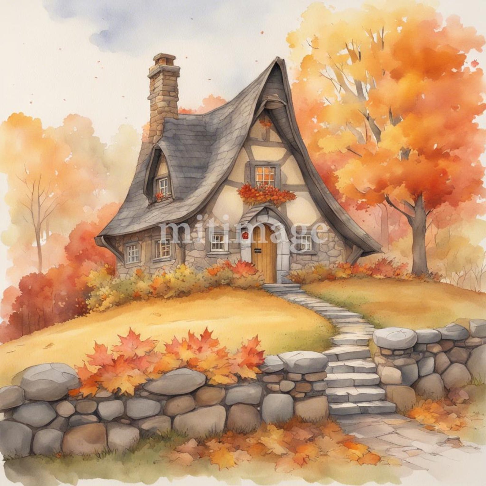 9 Autumn Fairy House Clipart 9 Jpgs - High Quality Designs, Digital ...