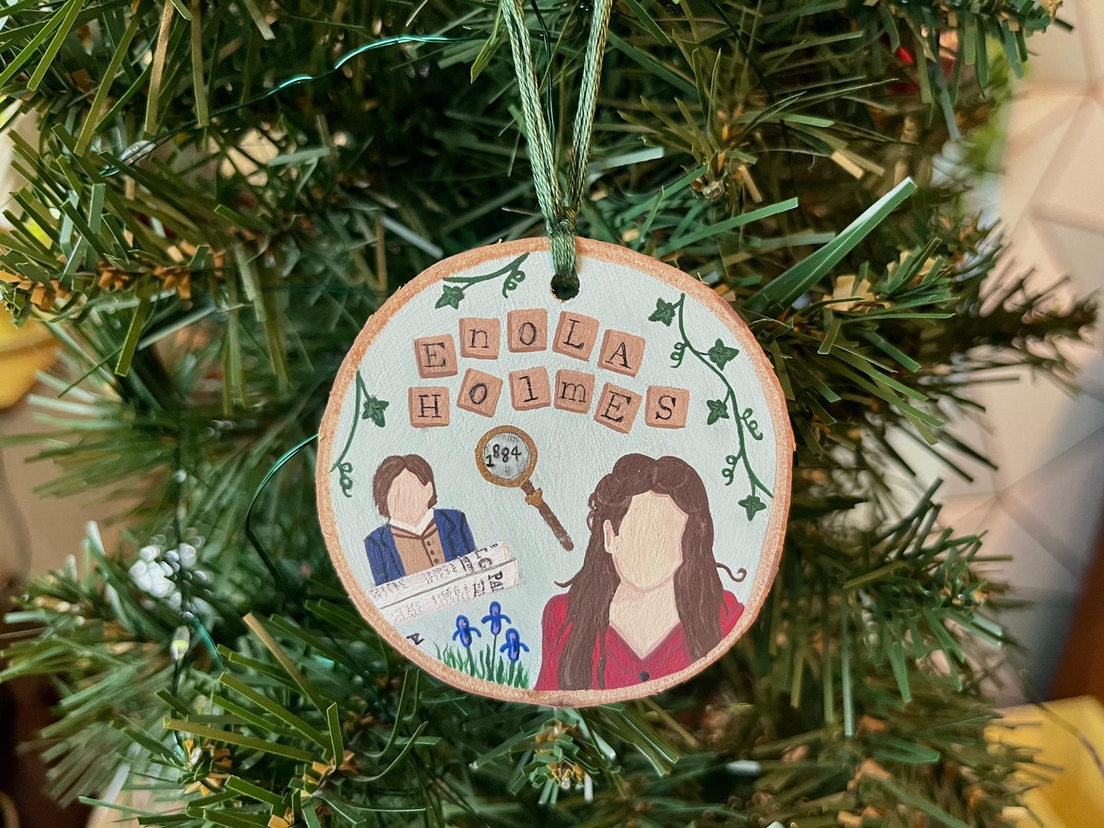 Hand-painted Enola Holmes Inspired Christmas Ornament- Sherlock Homes ...