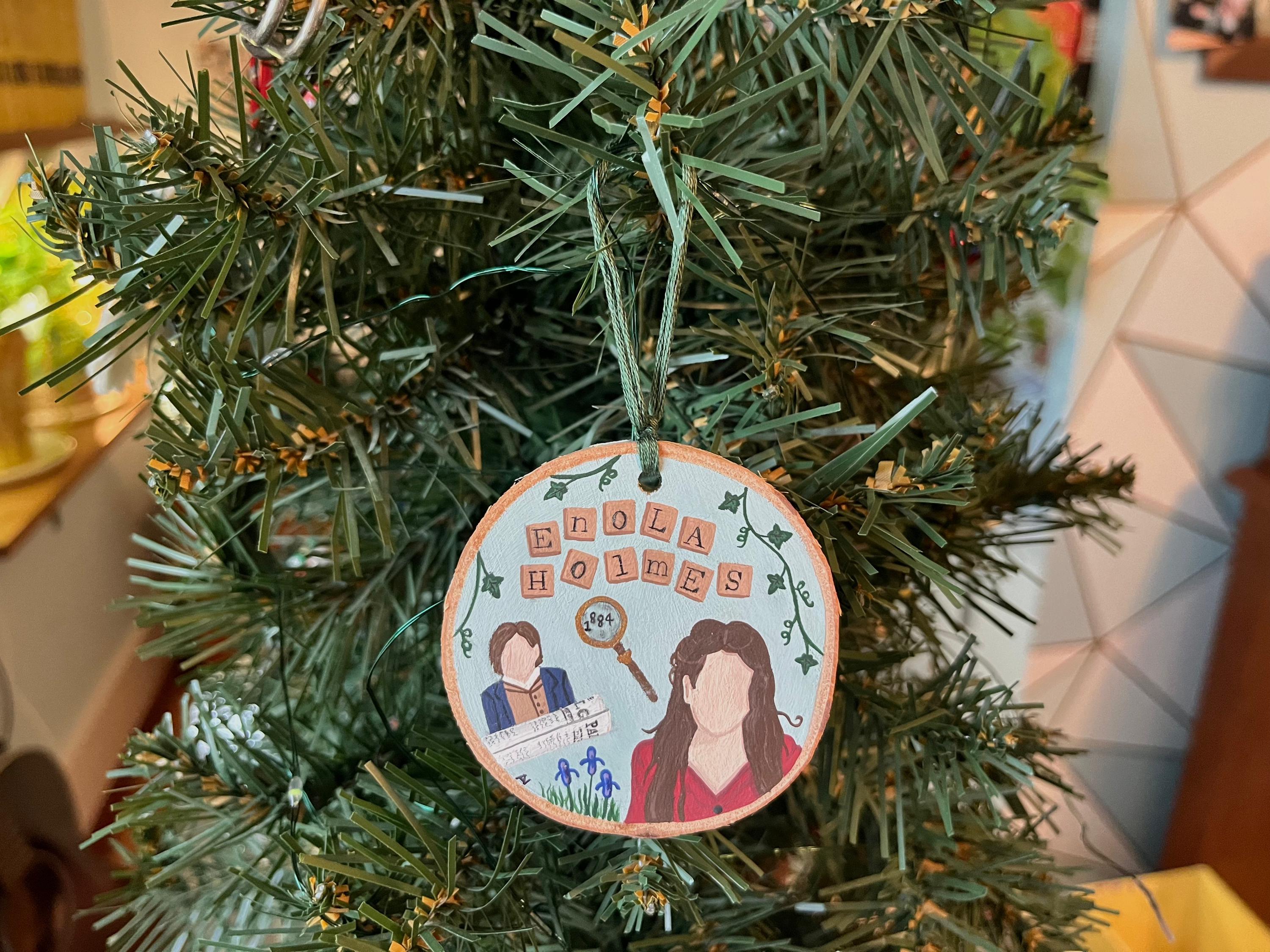 Hand-painted Enola Holmes Inspired Christmas Ornament- Sherlock Homes ...