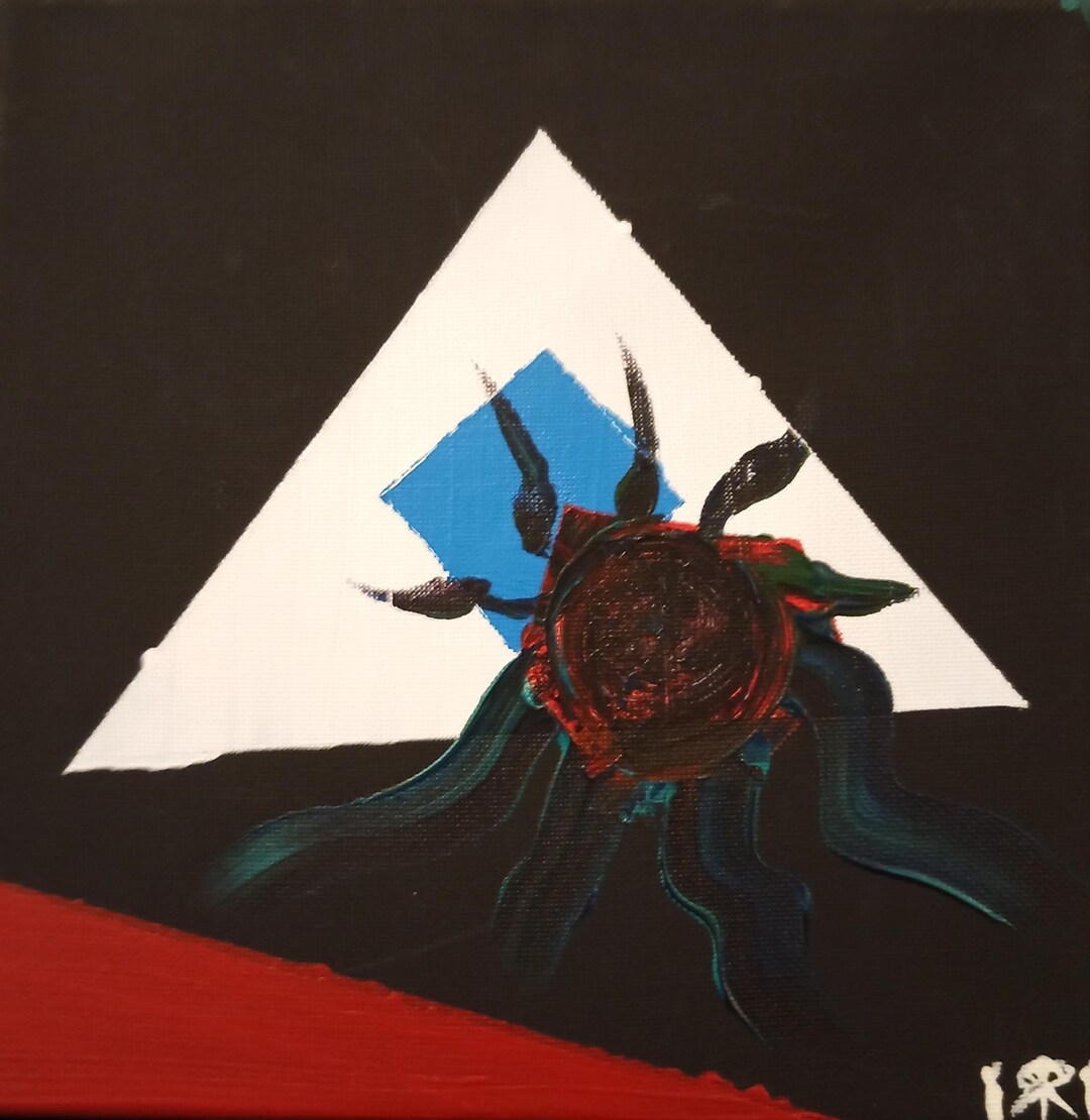 Original Painting "monster's Triangle" - Etsy