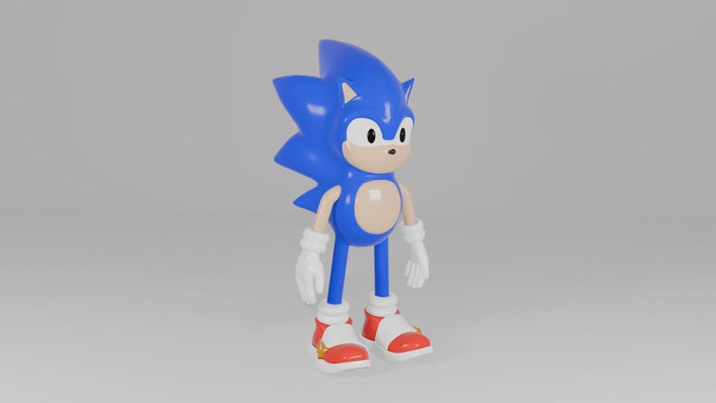 Sonic the Hedgehog 3D Model - Etsy Australia