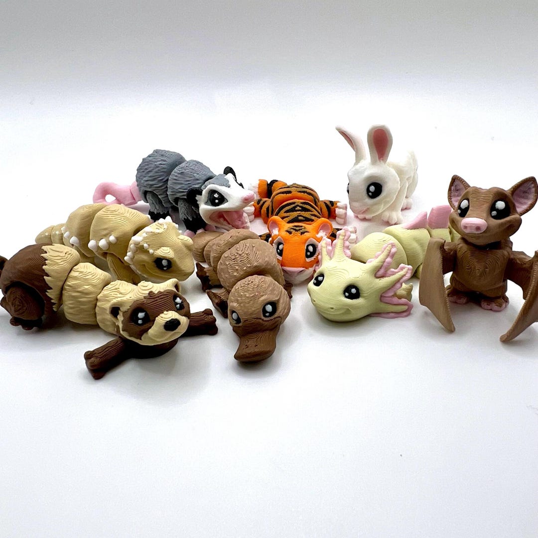 3D Printed Mini Flexi Animals - Etsy