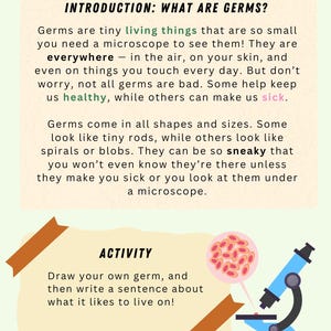 All About Germs Unit Study Printable | Homeschool Science Curriculum ...