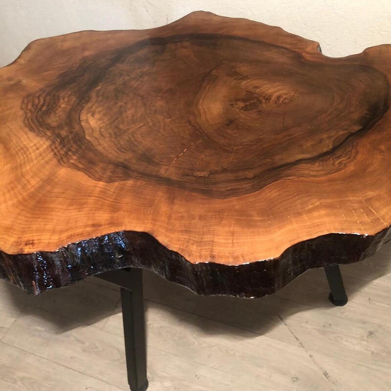 Raw Edge Coffee Table Round - Etsy