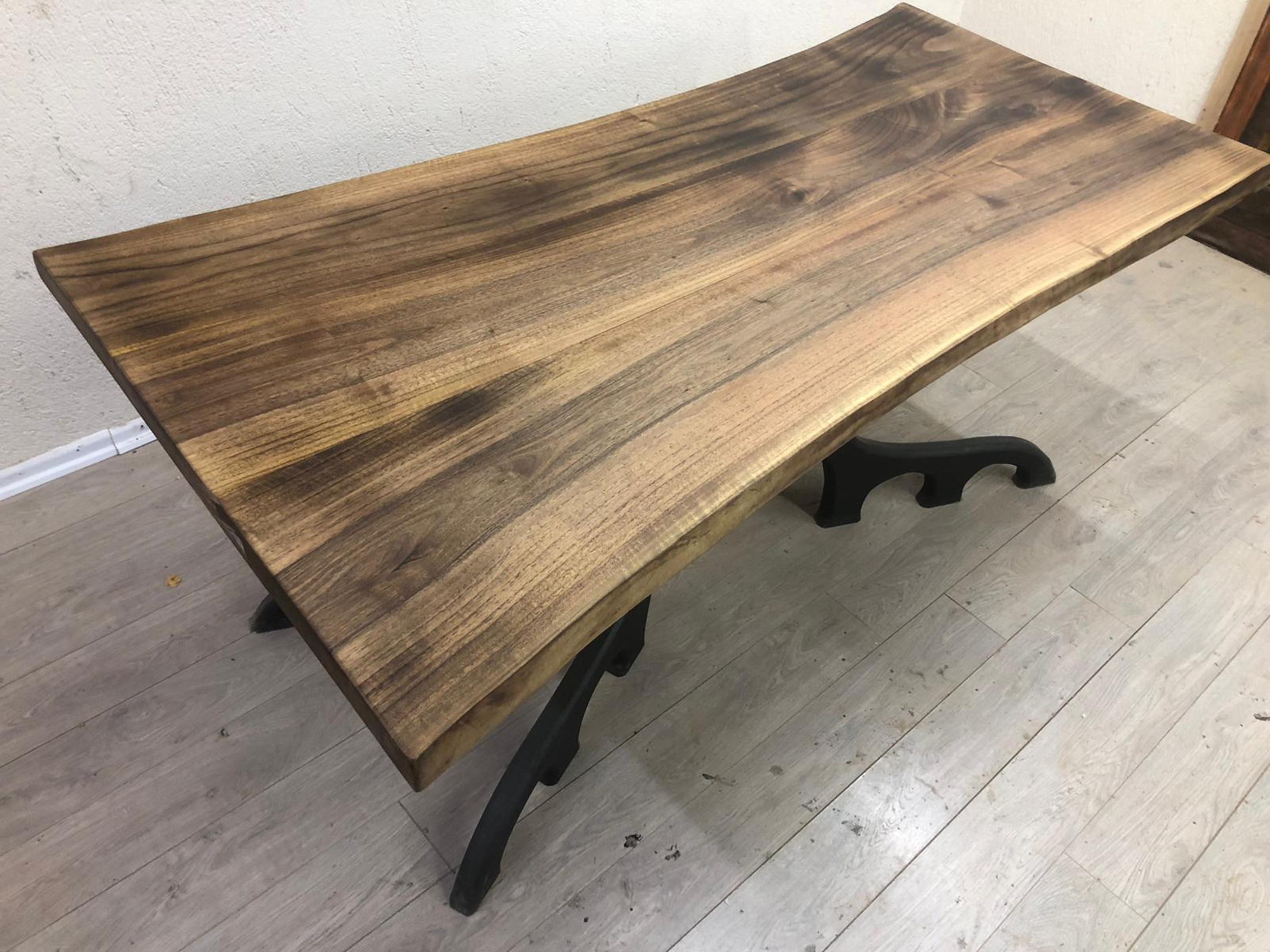 Custom Live Edge Dining Table, Kitchen Table, Live Edge Black Walnut ...