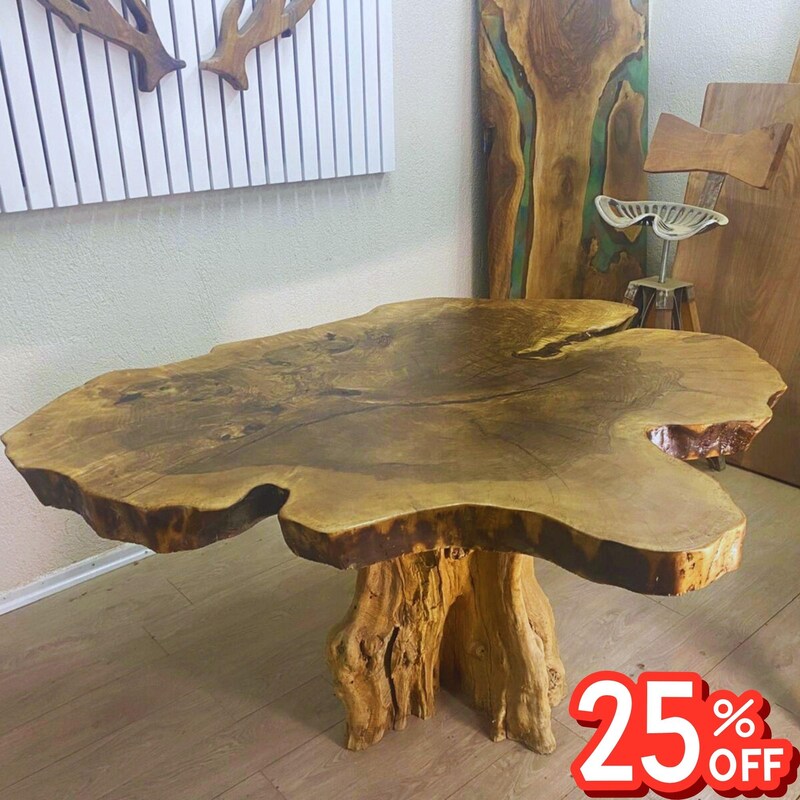 Live Edge Round Dining Table - Etsy