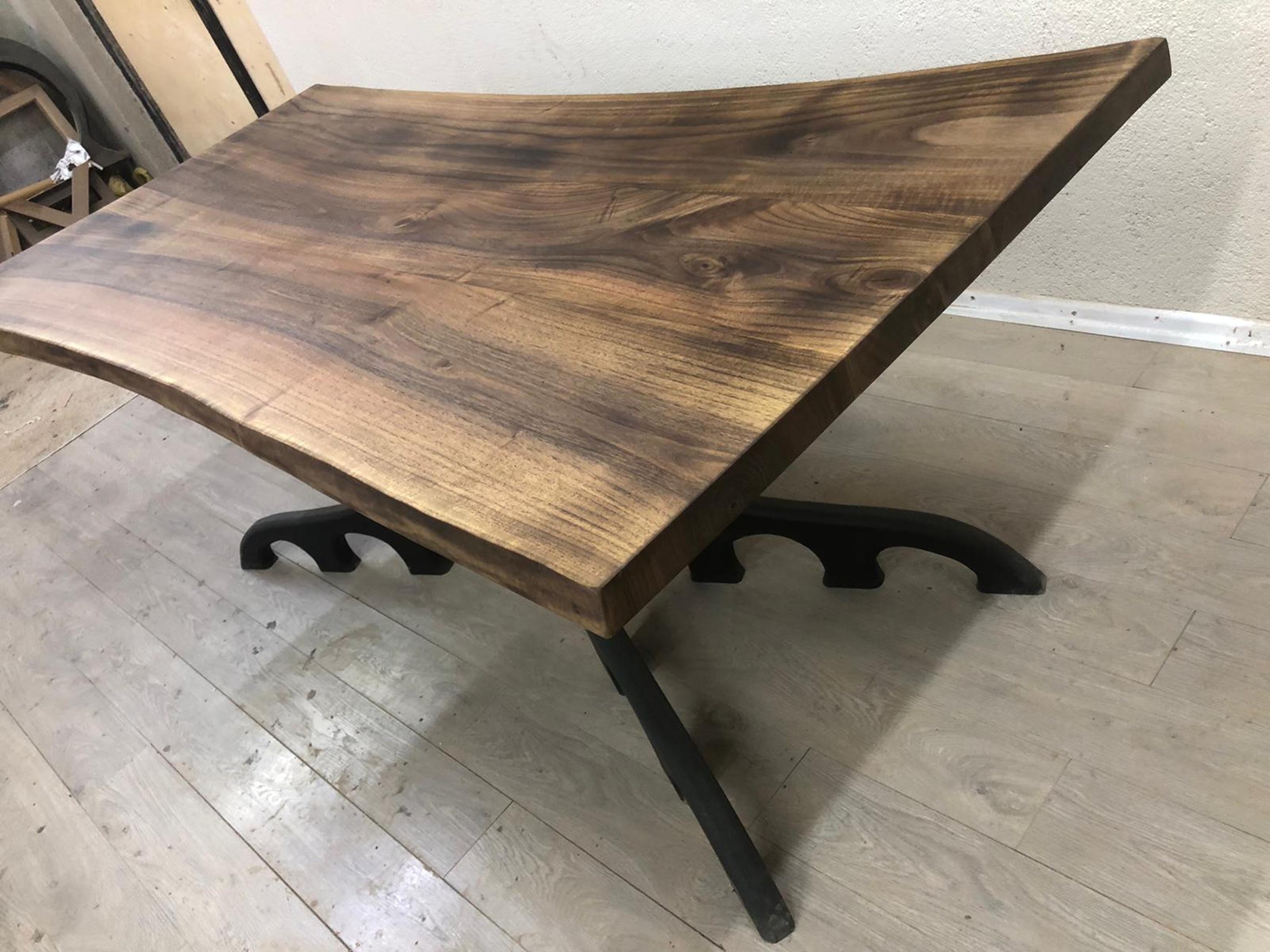 Custom Live Edge Dining Table, Kitchen Table, Live Edge Black Walnut ...