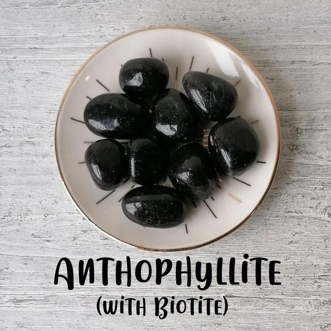 Anthophyllite With Biotite Tumbled Stone Tumbled Stones Tumblestone ...