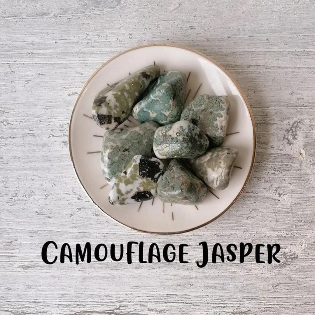 Camouflage Jasper Crystal Tumblestones - Pocket Gemstone - Etsy