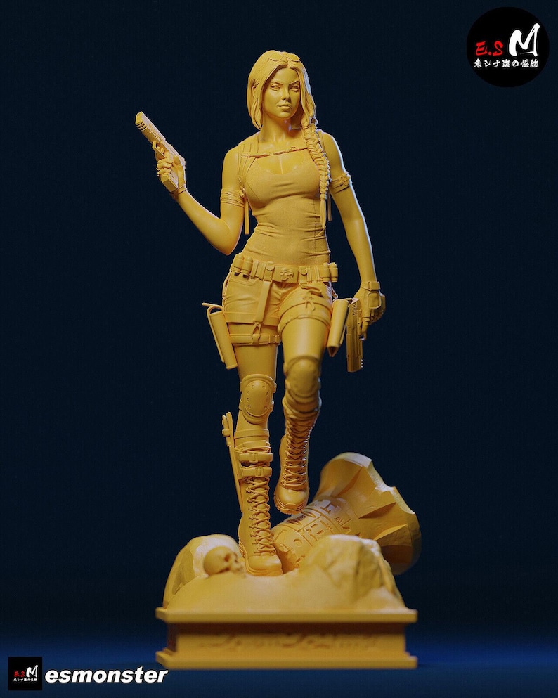 Lara Croft, Resin Model Kit Painted 3d Printed GK Statue Figure - Etsy ...