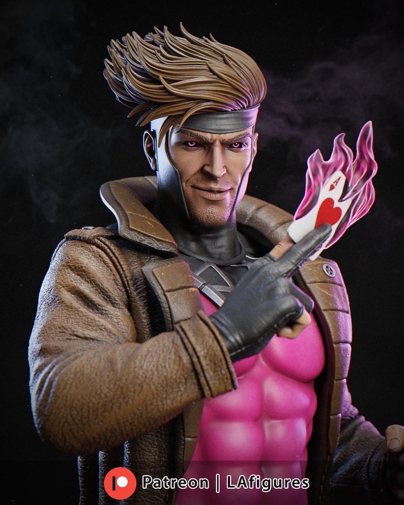 Gambit, 230mm, 12K Resin Model Kit Painted 3d Printed DIY Figure - Etsy