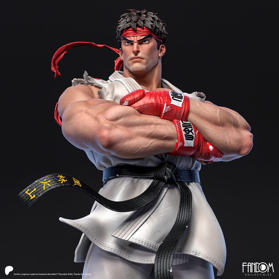 Ryu, Resin Scale 1/9 Model Kit Painted 3d Printed GK Statue Figure - Etsy