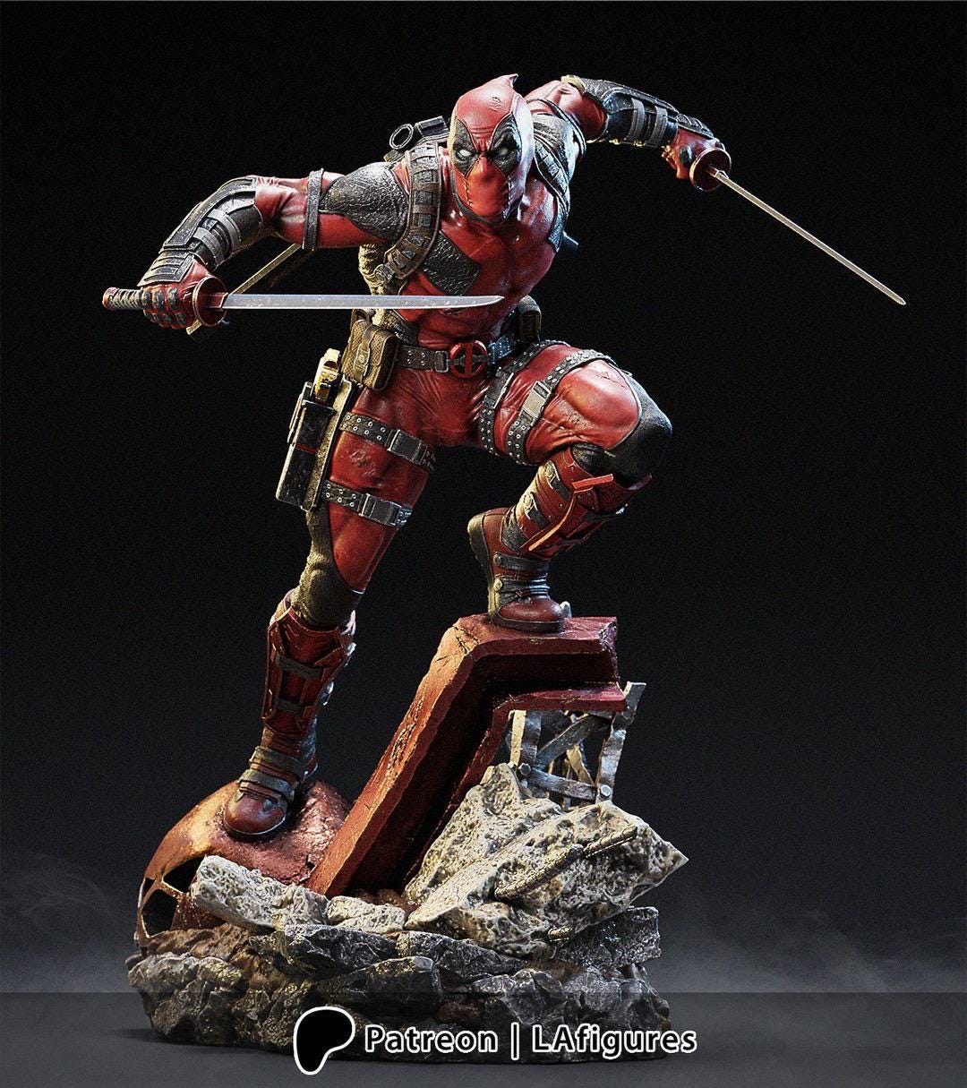 Deadpool, Resin 1:10 Scale 22 CM Model Kit 3d Printed GK Statue Figure ...