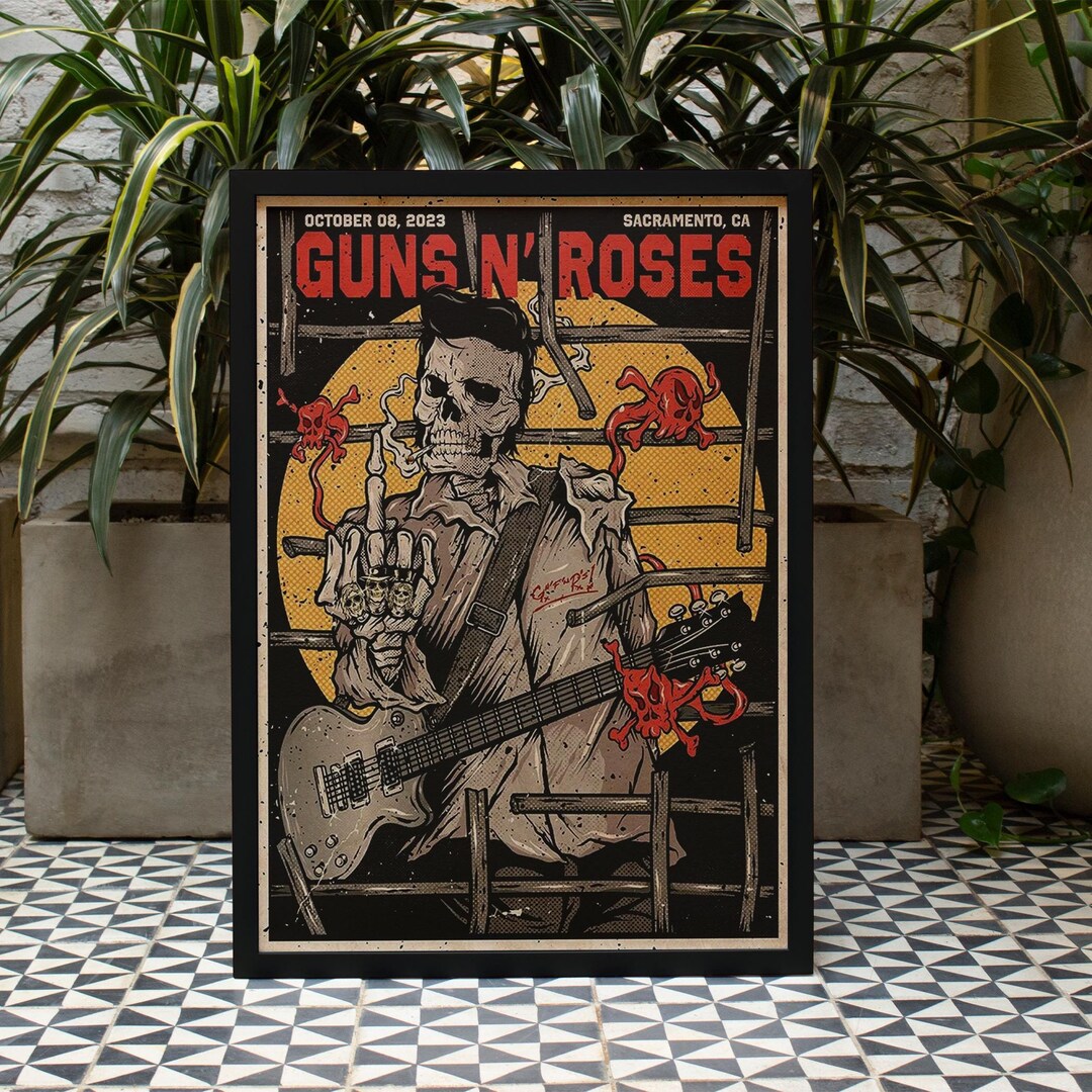 Guns N' Roses Poster, Guns N' Roses Tour Poster in Sacramento ...