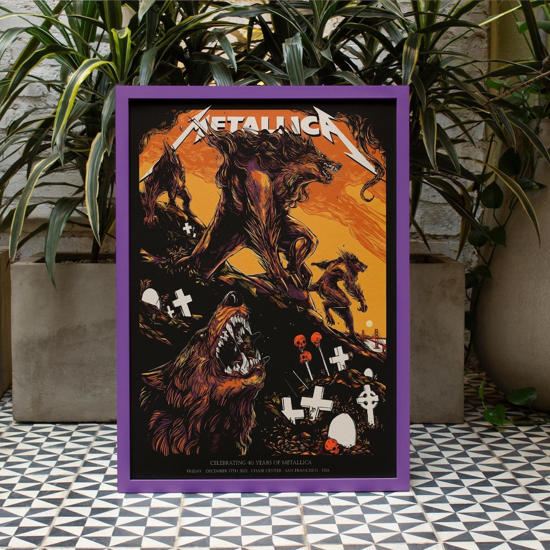 Metallica Poster, Metallica Tour Poster in San Francisco California ...