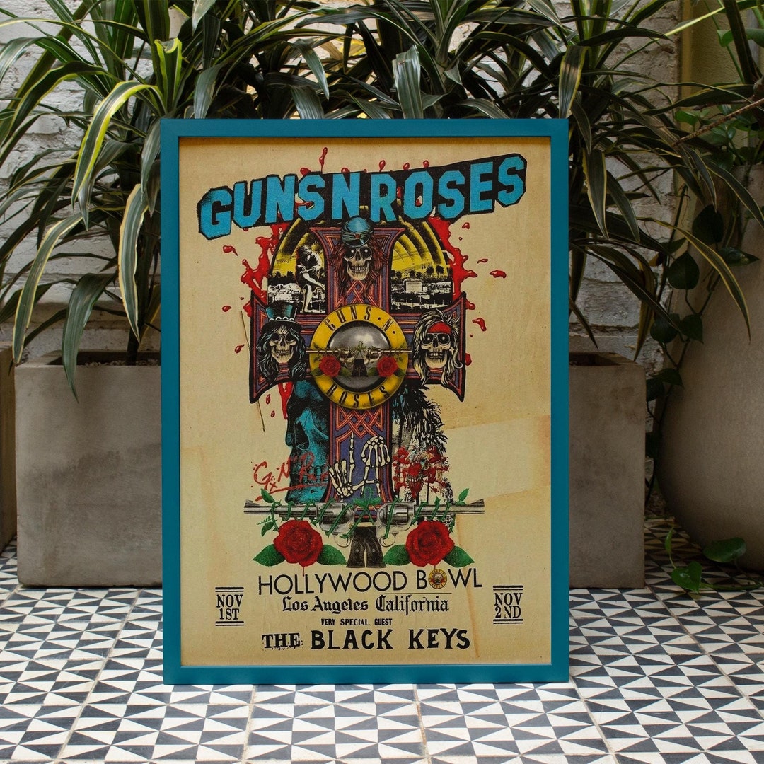 Guns N' Roses Tour Poster in Los Angeles 2023, Guns N' Roses Poster ...
