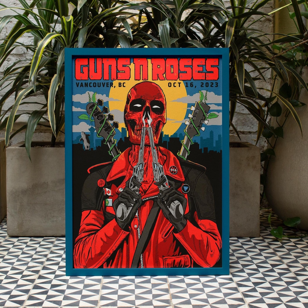 Guns N' Roses Poster, Guns N Roses Tour Poster in Vancouver, BC Canada ...