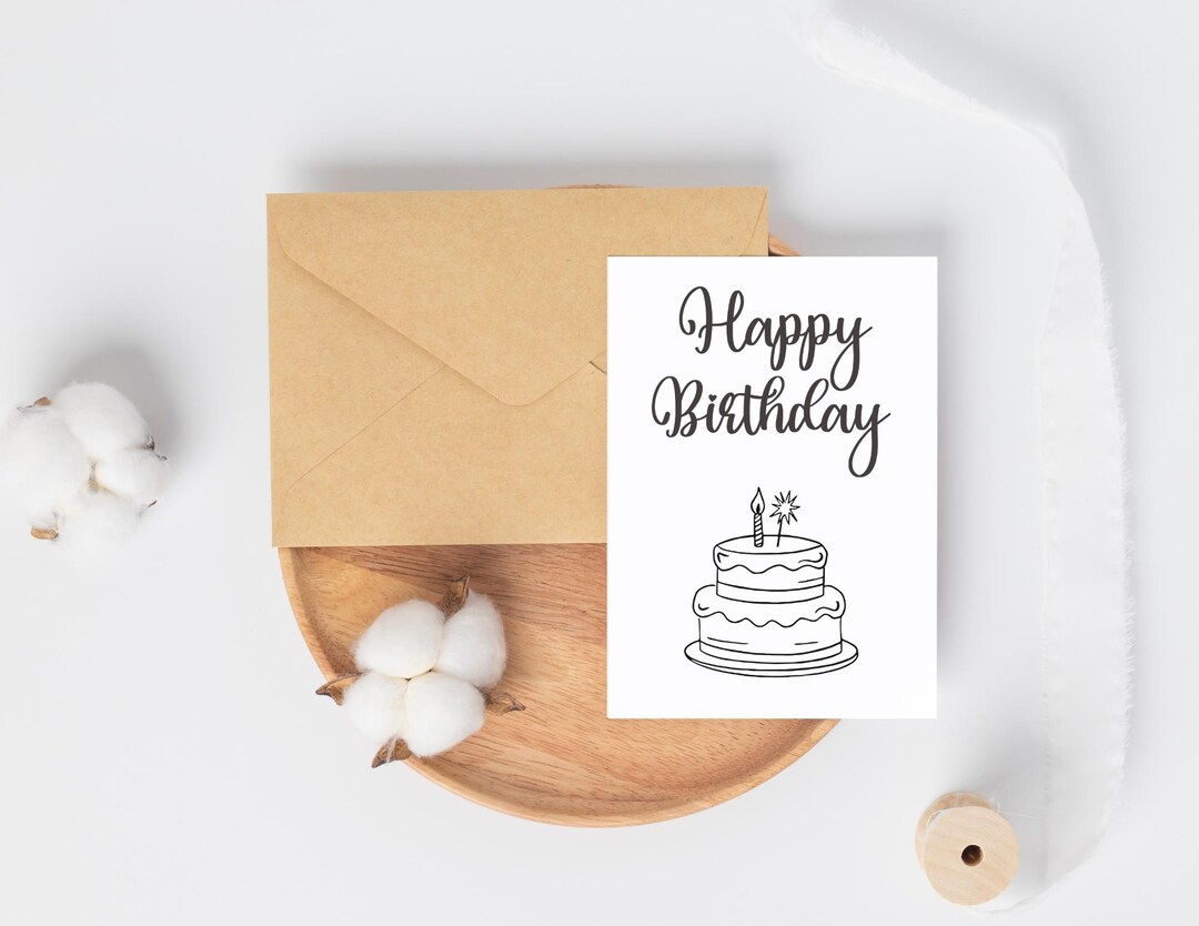 Happy Birthday Card - Digital File - Download - Etsy
