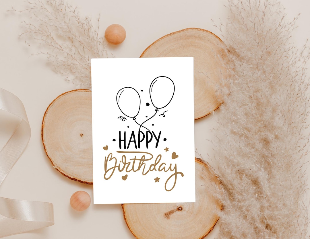 Digital Happy Birthday Card | PDF Card - Etsy