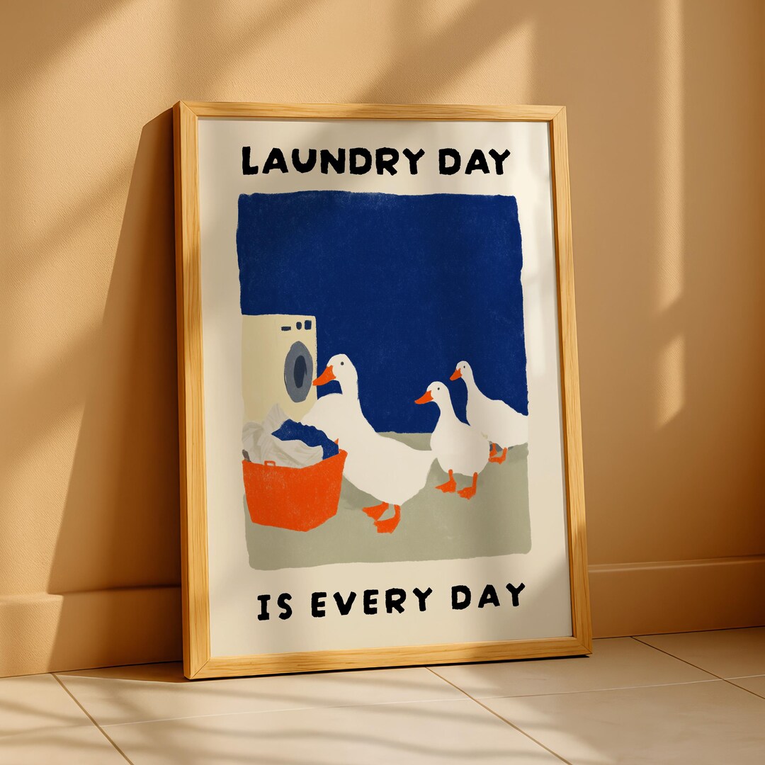 Funny Duck Laundry Room Print – Duck Wall Art, Laundry Room Decor ...