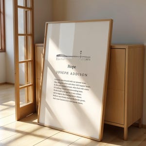 Hope Poem by Joseph Addison Wall Art Print: Minimalist Poetry Poster - Etsy