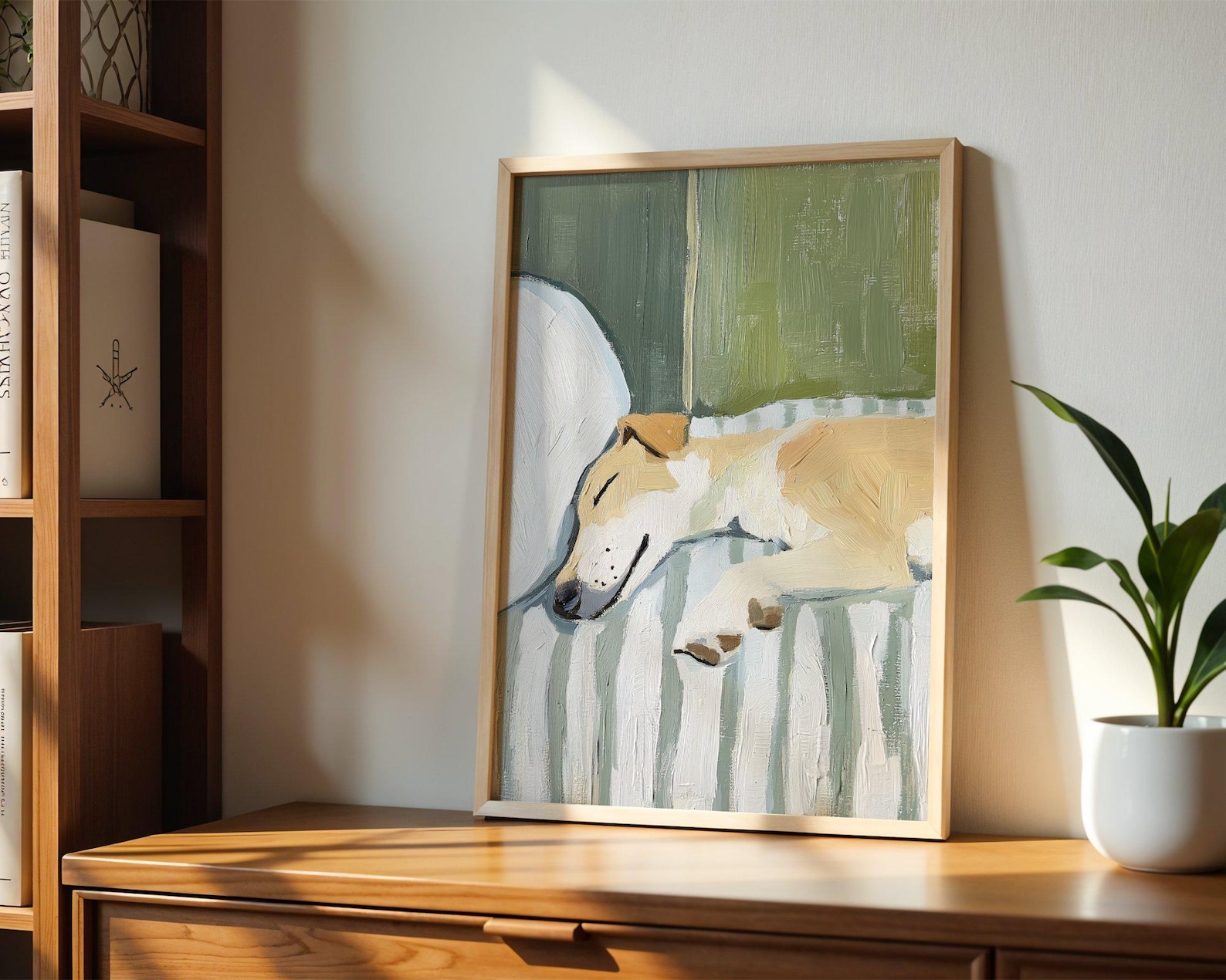 Whippet Wall Art Print – Peaceful Whippet Poster, Elegant Dog Wall ...