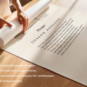 Hope Poem by Joseph Addison Wall Art Print: Minimalist Poetry Poster - Etsy