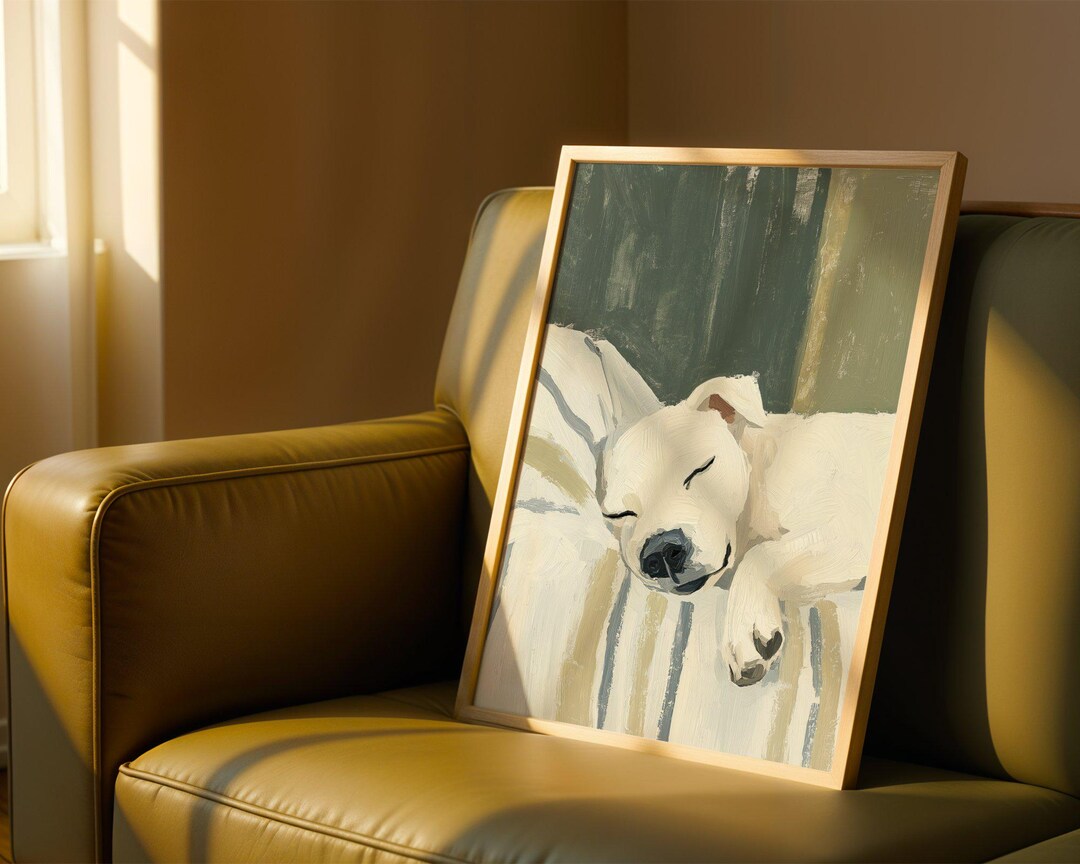 Staffy Wall Art Print – Peaceful Staffordshire Bull Terrier Poster ...