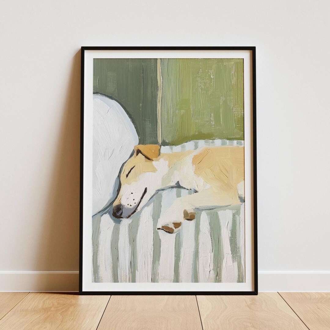 Whippet Wall Art Print – Peaceful Whippet Poster, Elegant Dog Wall ...