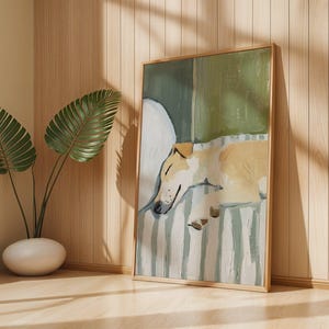 Whippet Wall Art Print – Peaceful Whippet Poster, Elegant Dog Wall ...