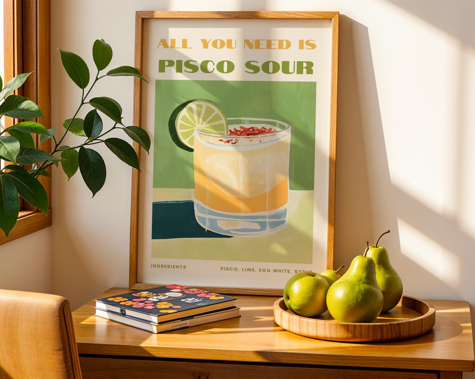Pisco Sour Print – Classic Peruvian Cocktail Poster, Pisco Sour Wall ...