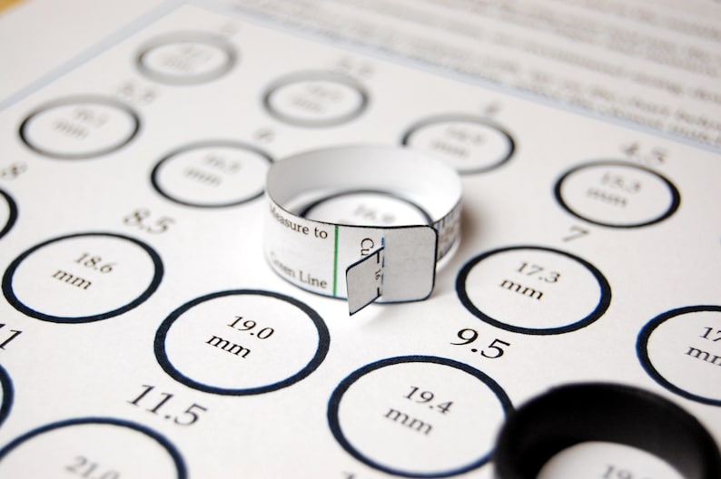 Printable Ring Sizer Tool: US, UK, International Size Chart (PDF ...