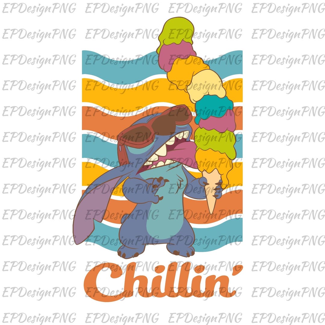 Retro Stitch Png, Stitch Est 2002 Png, Stitch Chillin Png, Magical ...