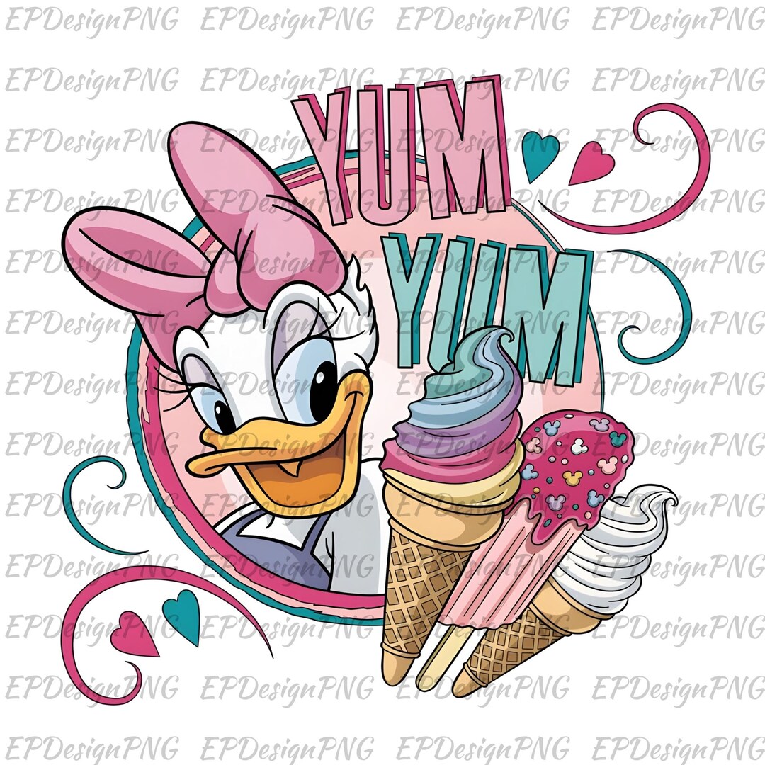 Daisy Duck Yum Yum Png , Daisy Png, Daisy Outline Png, Daisy Silhouette ...