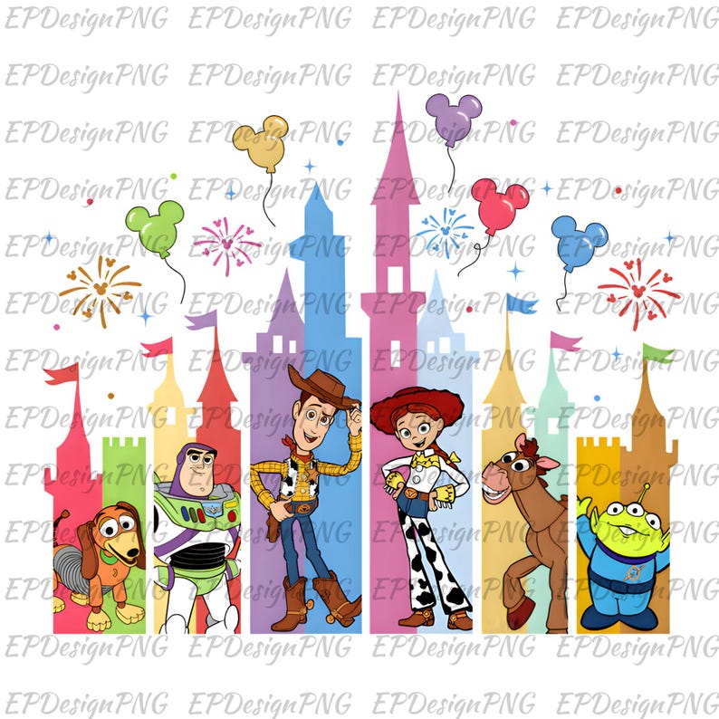 Toy Story Characters Png,castle Png,toy Family Squad Png,family ...