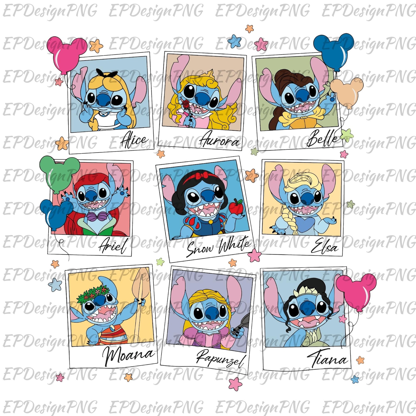 Princess Stitch Png, Stitch Est 2002 Png, Stitch Baby Png, Magical ...